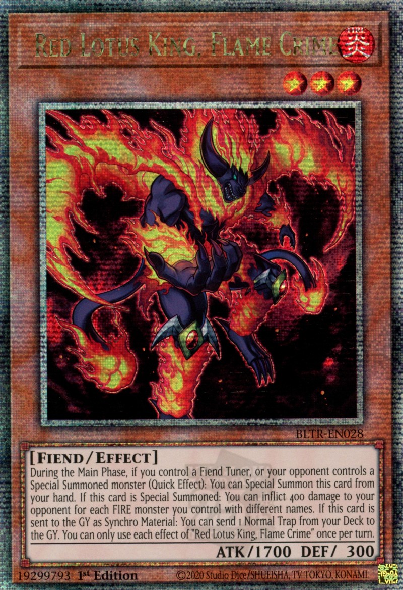 Red Lotus King, Flame Crime (V.2 - Quarter Century Secret Rare ...