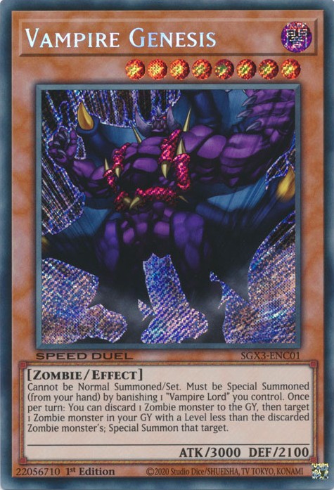 Vampire Genesis (V.2 - Secret Rare) - Speed Duel GX: Duelists of ...