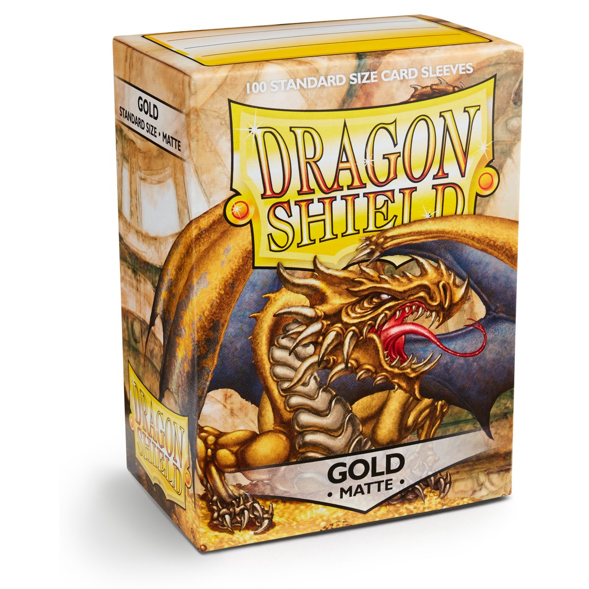 Dragon Shield -Gold- Matte (100 bustine Standard) | Fantàsia