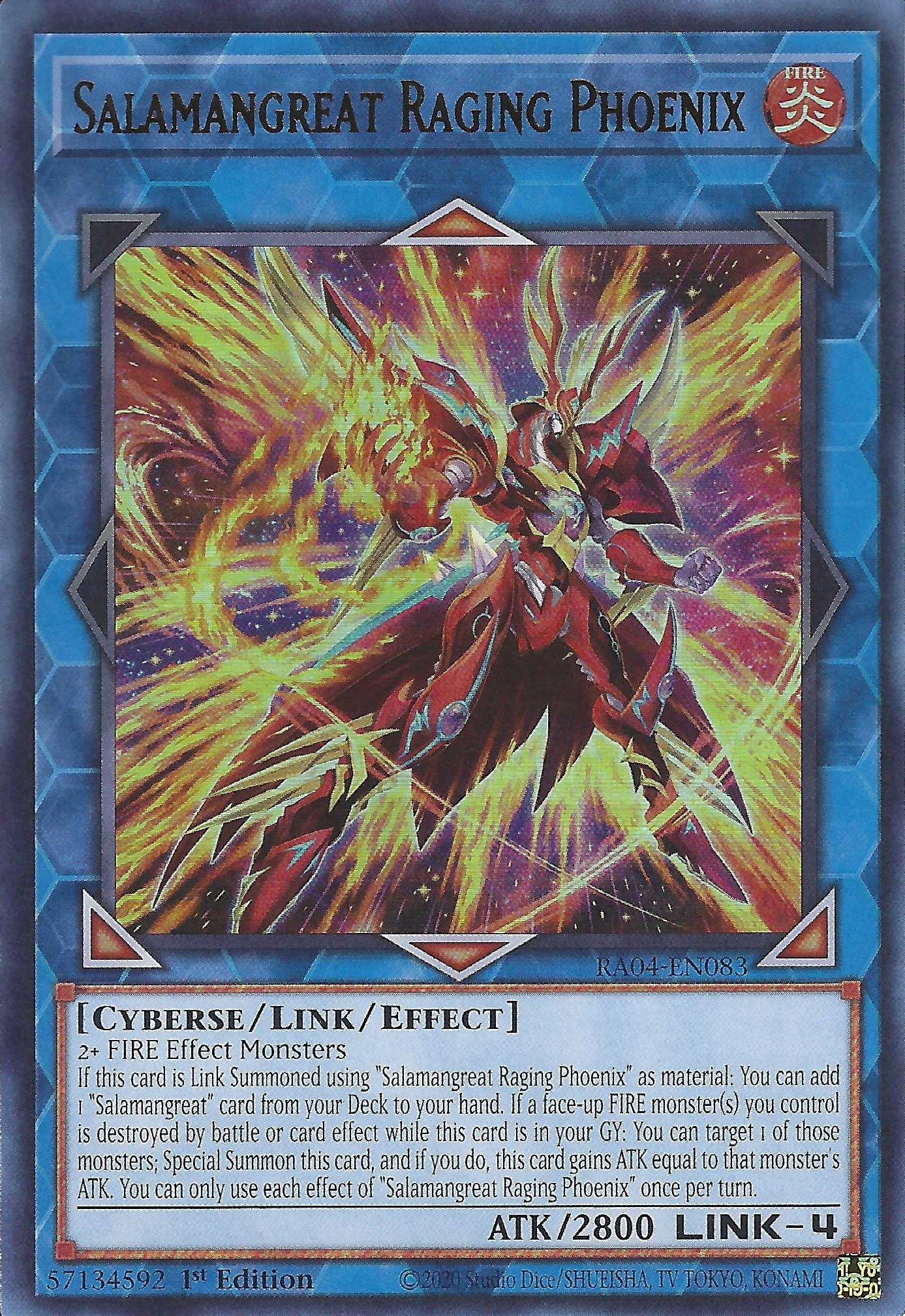 Salamangreat Raging Phoenix (V.2 - Ultra Rare) - Quarter Century ...