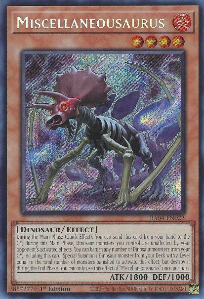 Miscellaneousaurus (V.3 - Secret Rare) - Quarter Century Stampede ...