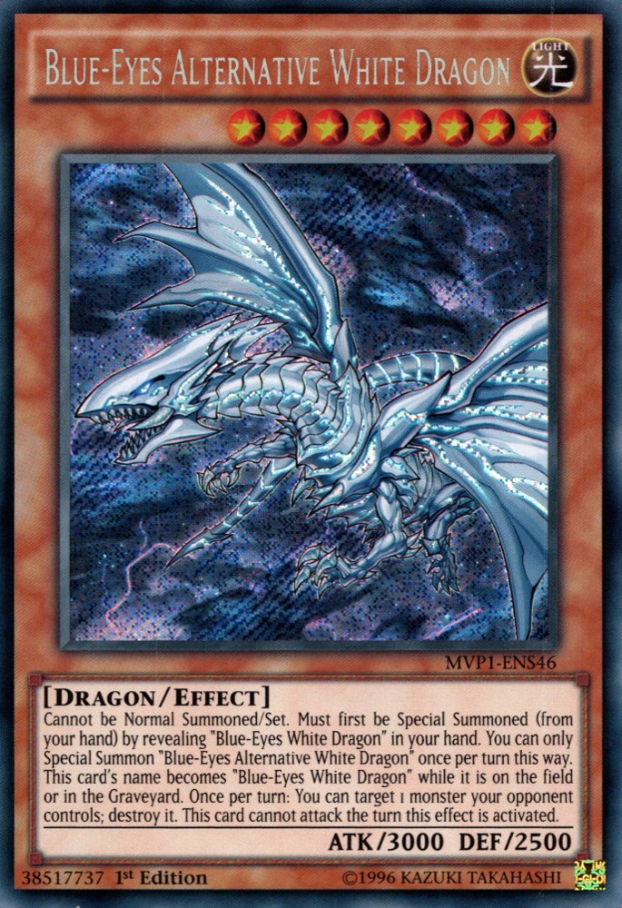 Blue-Eyes Alternative White Dragon (V.3 - Secret Rare) - Yu-Gi-Oh! The Dark Side of Dimensions ...