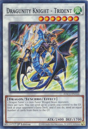 Dragunity Knight - Trident (V.2 - Duel Terminal Parallel Rare) - Hidden Arsenal: Chapter 1 ...